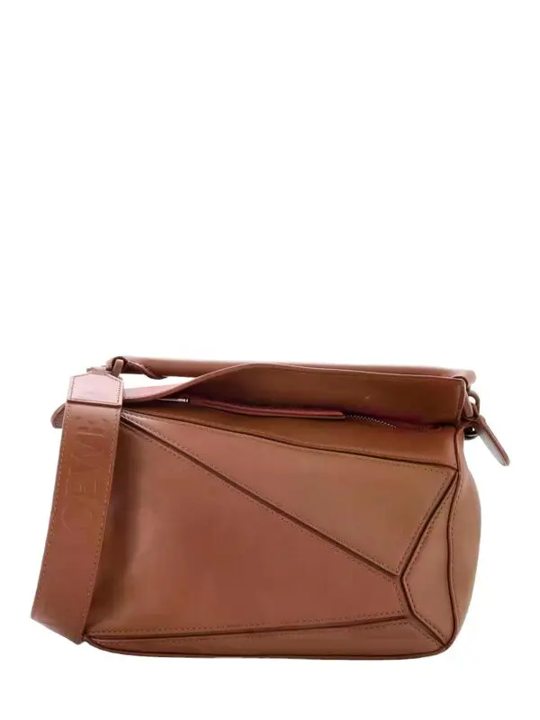 Loewe Monochrome Puzzle Edge Leather Crossbody Bag - Brown