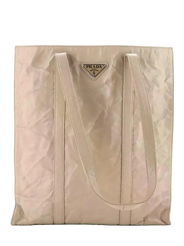 Prada Nappa Antique Medium Tote Bag - Neutrals