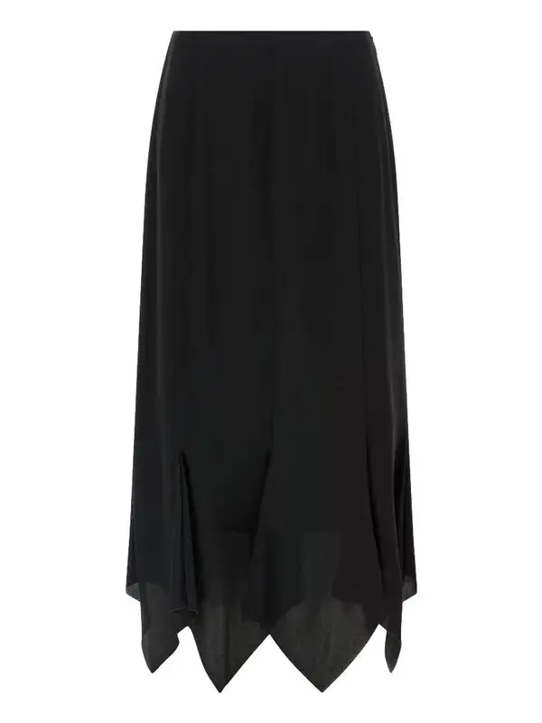 Valentino Garavani Asymmetrical Silk Skirt - Black
