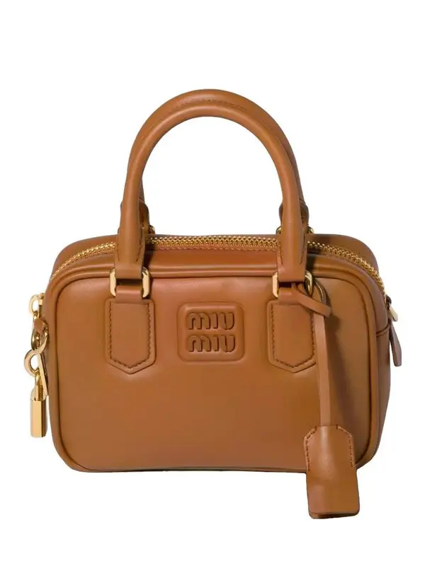 Miu Miu Arcadie Leather Bag - Brown