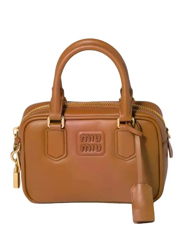 Miu Miu Arcadie Leather Bag - Brown