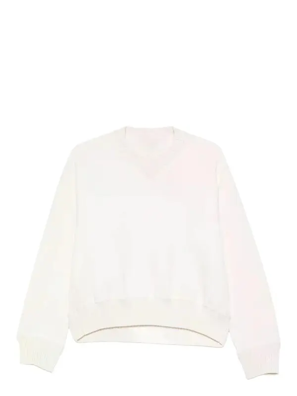 Sacai Crew-neck Long Sleeve Sweater - Neutrals