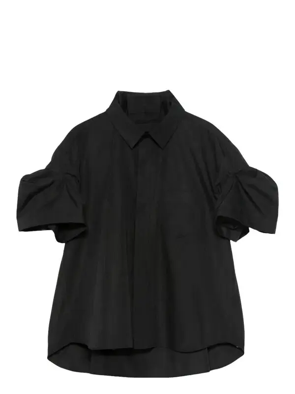 Sacai Gathered Shirt - Black