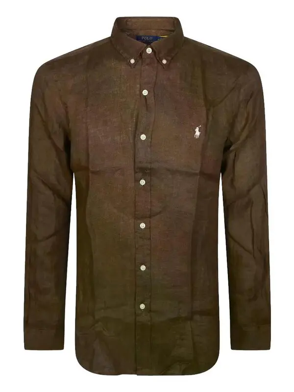 Polo Ralph Lauren Embroidered-logo Shirt - Brown