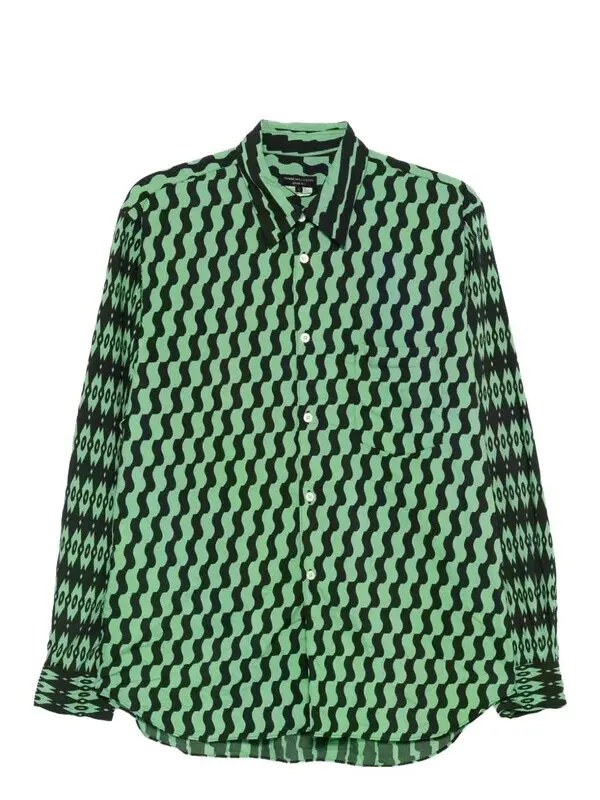 Comme Des Garçons Printed Shirt - Green