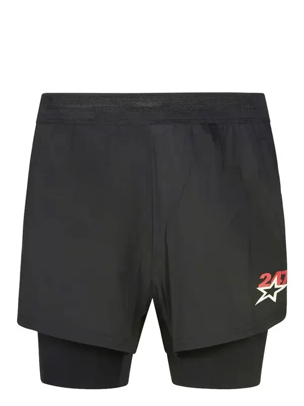 REPRESENT Logo-print Shorts - Black