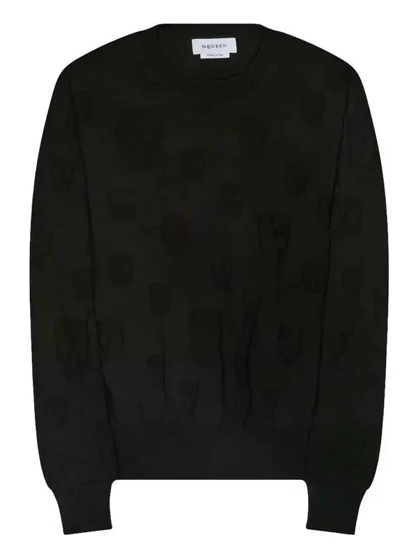 Alexander McQueen Skulls Crew-neck Sweater - Black