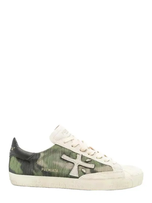 Premiata Logo-appliqué Sneakers - Green