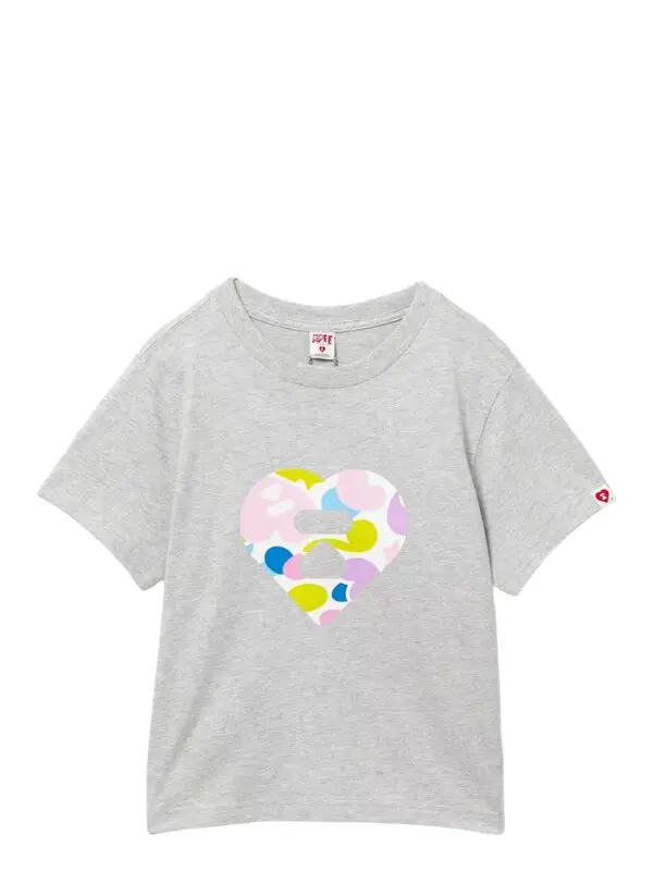 AAPE BY *A BATHING APE Heart-print T-shirt - Grey