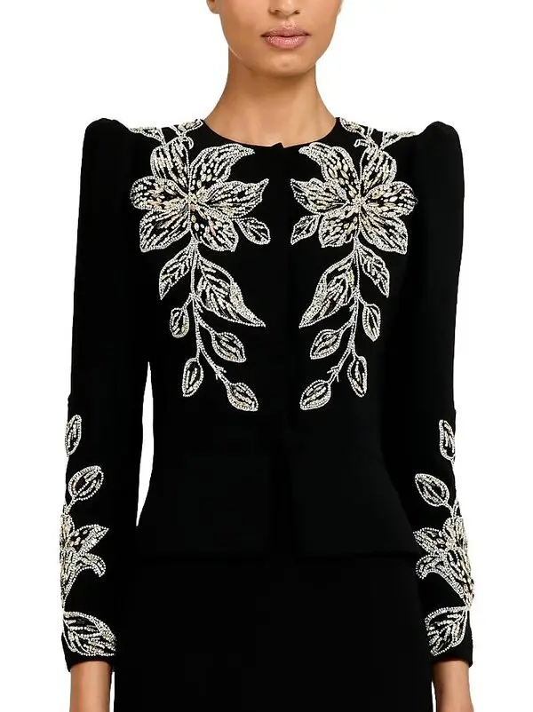 Jenny Packham Dalila Embellished Jacket - Liquorice