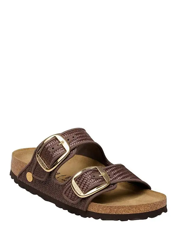 BIRKENSTOCK Arizona Big Buckle Raffia Sandals - Raffia Carafe