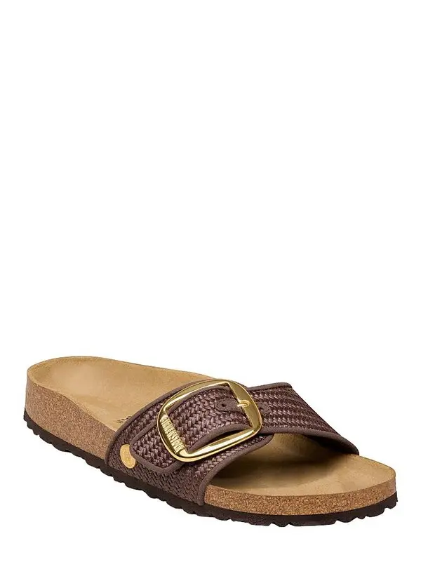 BIRKENSTOCK Madrid Big Buckle Raffia Sandals - Raffia Carafe