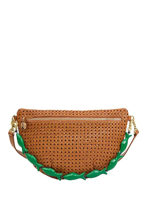 Clare V. Grande Woven Leather Fanny Pack - Tan