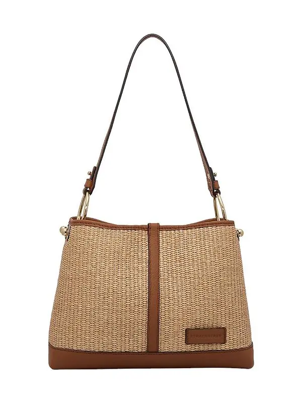 Strathberry Lana Summer Woven Hobo Bag - Tan/natural