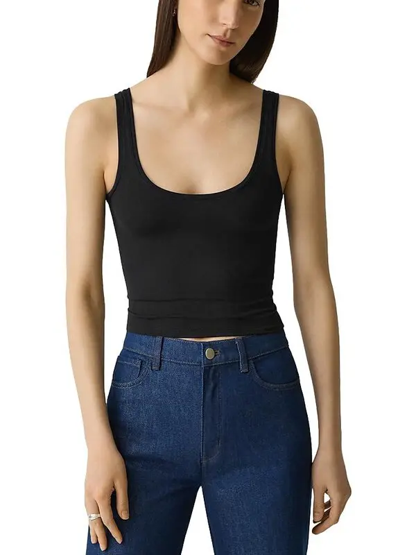 Theory Fliore Tubular Tank Top - Black