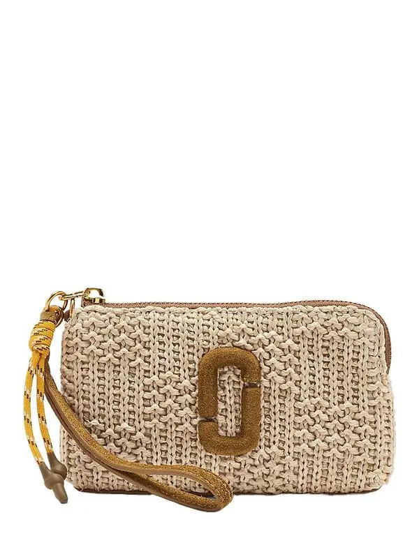 Marc Jacobs The Snapshot Summer Woven Wristlet - Natural