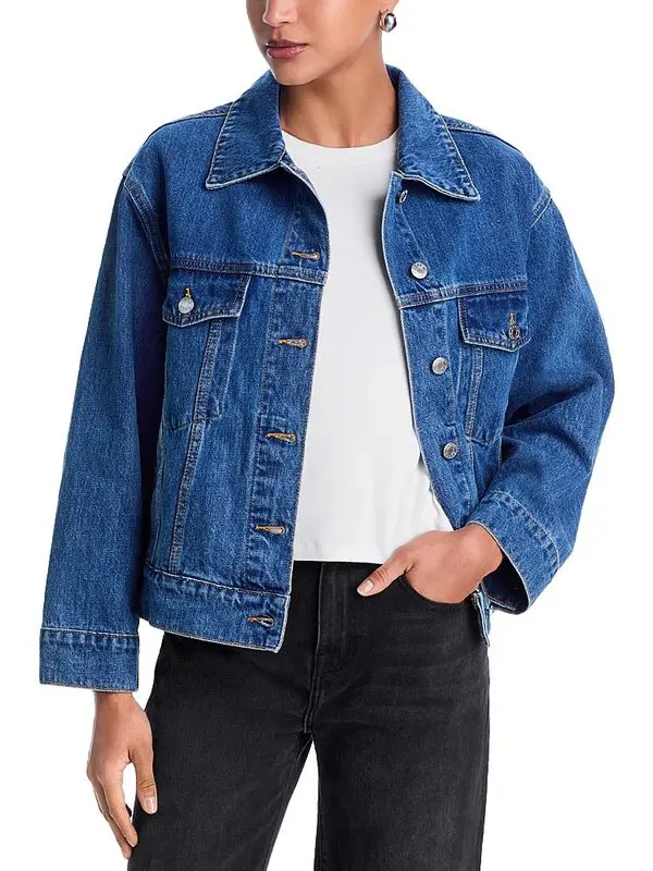 PARKE Oversized Denim Jacket - Medium Wash