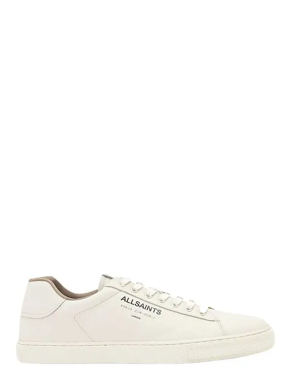 ALLSAINTS Underground Leather Low Top Sneakers - Triple White