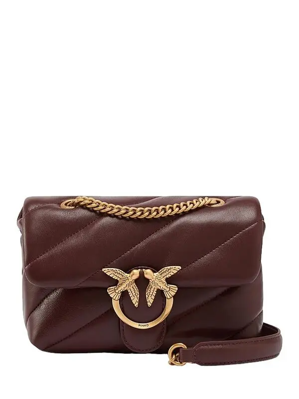 Pinko Love Puff Mini Leather Crossbody Bag - Rq