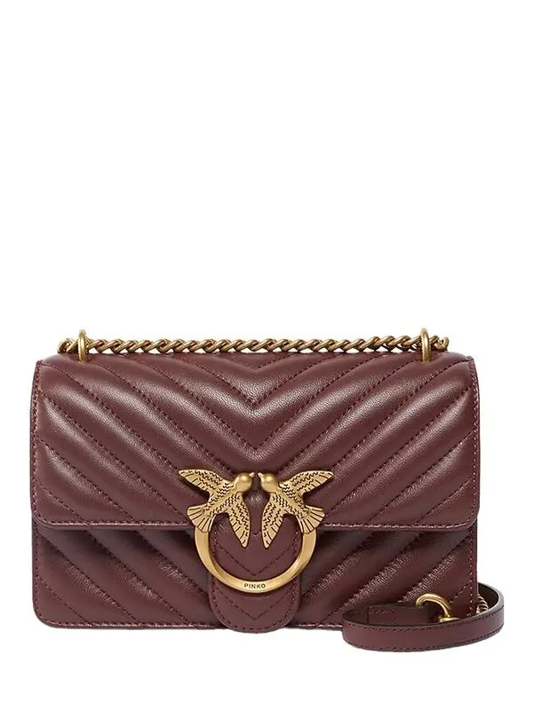 Pinko Love One Mini Leather Crossbody Bag - Rq