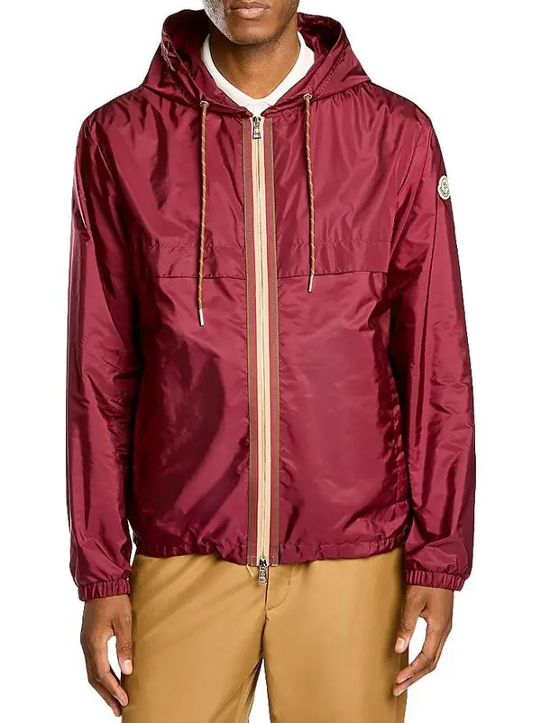 Moncler Nidge Hooded Drawstring Jacket - Red
