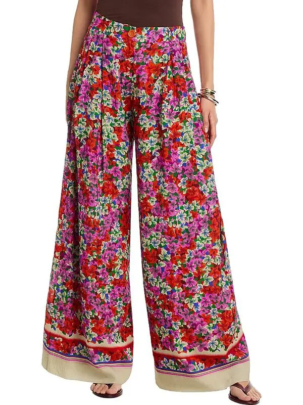 Essentiel Antwerp Printed Wide-leg Pants - Fire Glow