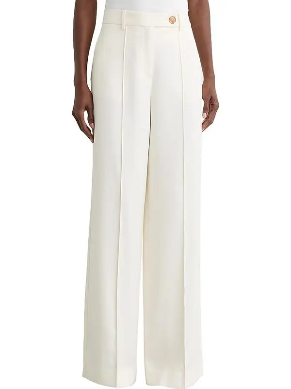 REISS Wide Leg Trousers - Cream