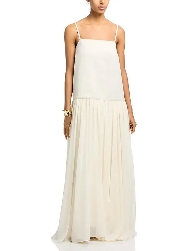 French Connection Marina Silky Maxi Dress - Porcelain