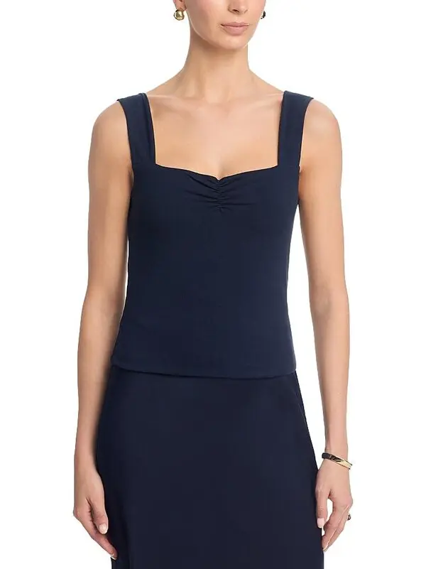 French Connection Maisie Ruched Front Tank Top - Marine