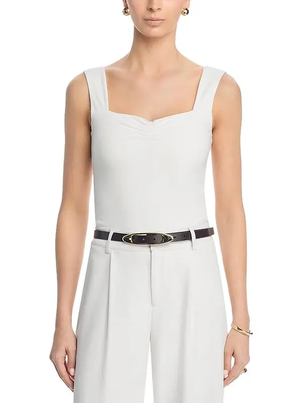 French Connection Maisie Ruched Front Tank Top - Summer White