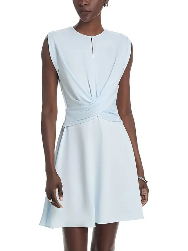BOSS Devari Faux Wrap Dress - Pale Lagoon