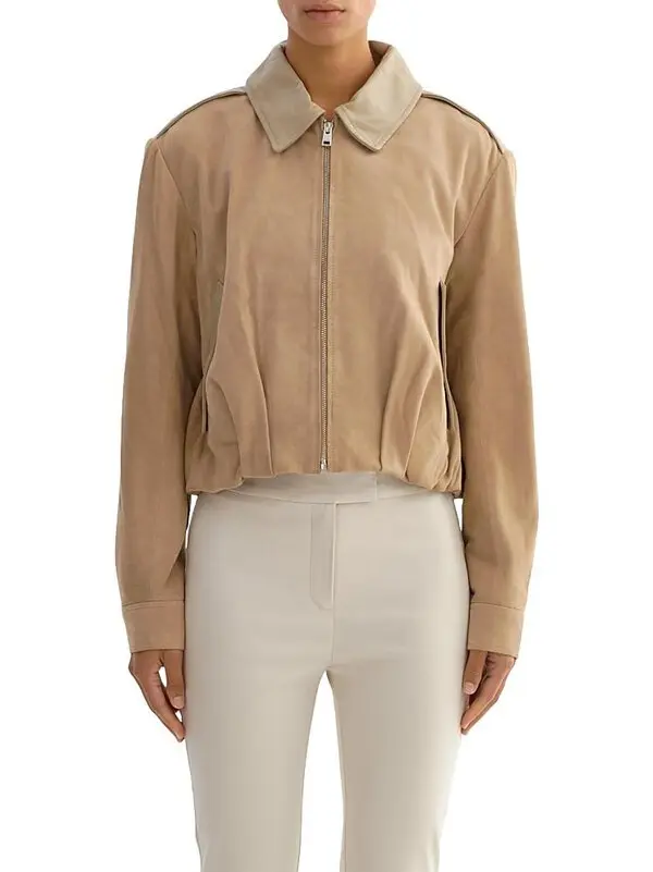 LAMARQUE Robbie Suede Jacket - Beige