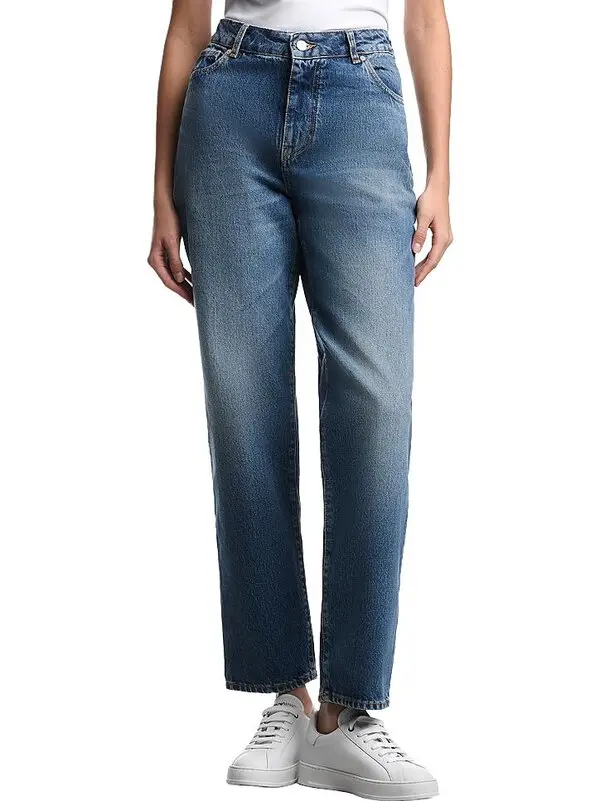 Emporio Armani High-rise Straight Jeans - Blue Denim