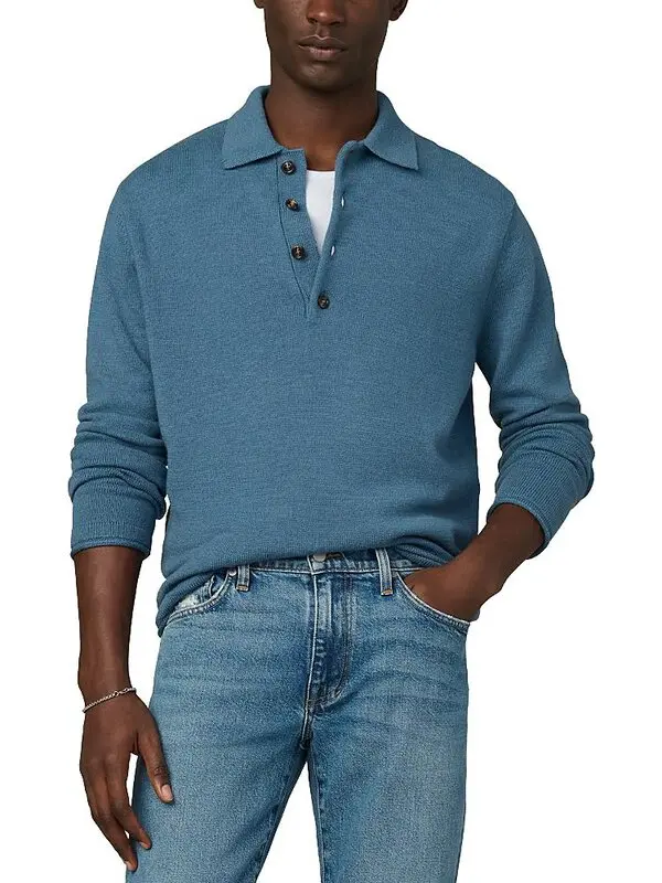 Joe's Jeans Merino Wool Polo Sweater - Bluefin