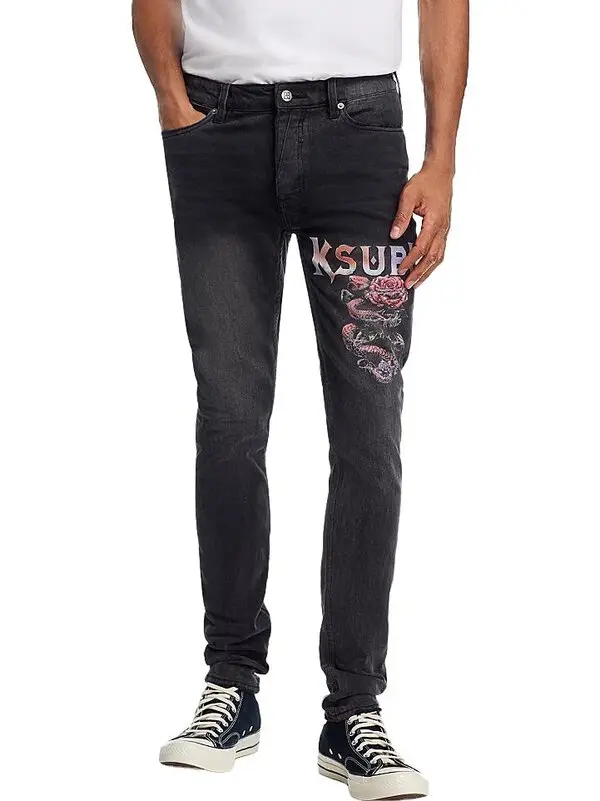 Ksubi Van Winkle Skinny Fit Jeans - Black