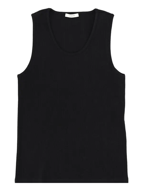 LEMAIRE Cotton Tank Top - Black