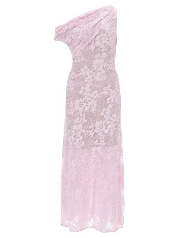 SELF-PORTRAIT Lace Midi Dress - Pink