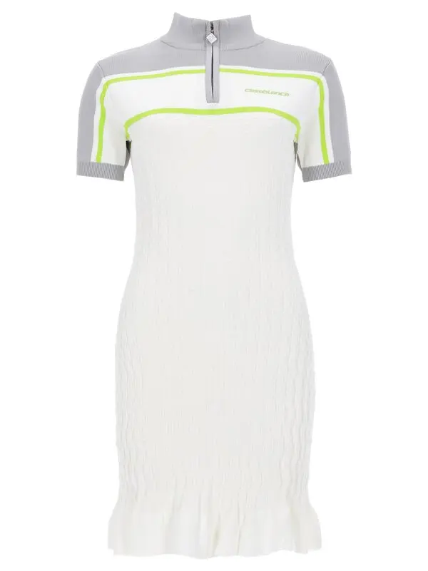 Casablanca Tennis Polo Shirt Dress - White