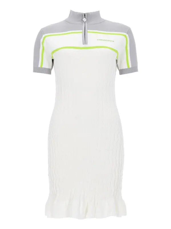 Casablanca Tennis Polo Shirt Dress - White