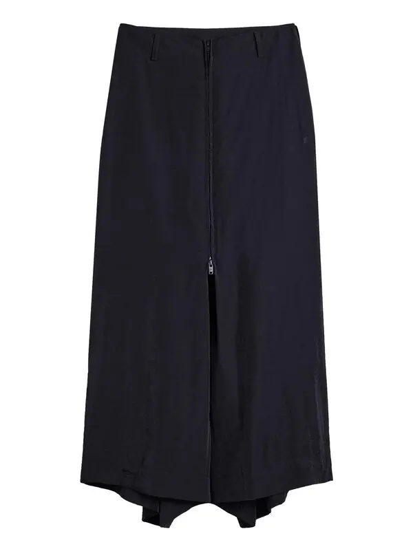 Y3 Wide Leg Pants With Zipper - Black