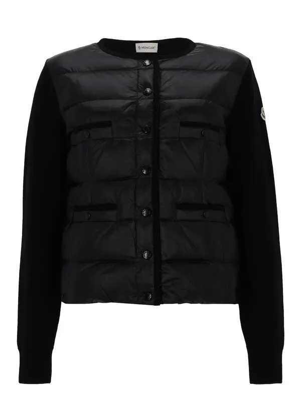 Moncler Padded Cardigan - Black