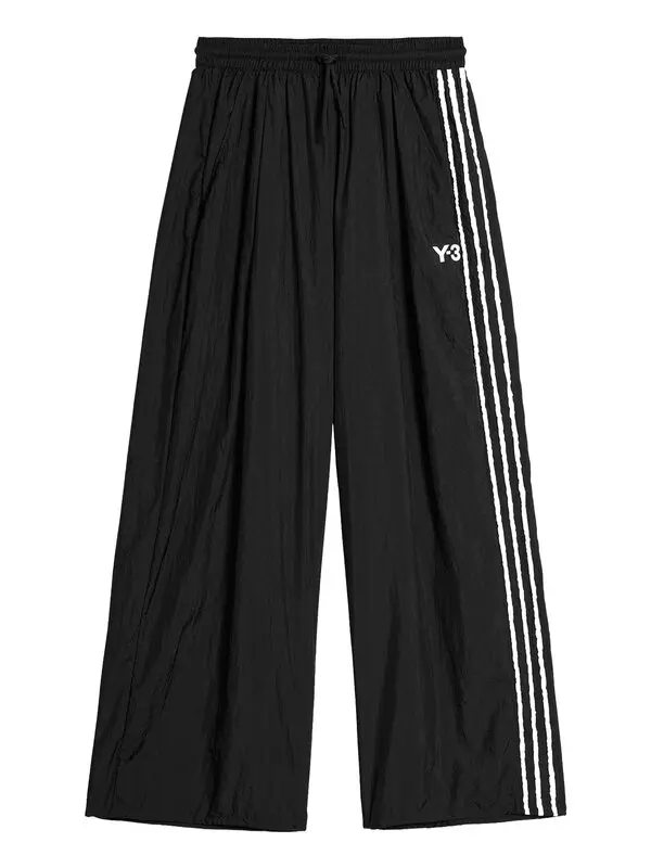 Y3 Wide-leg Logo Pants - Black