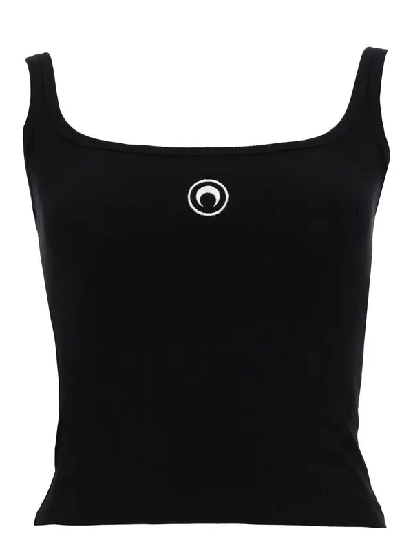 MARINE SERRE Tops With Logo - Black