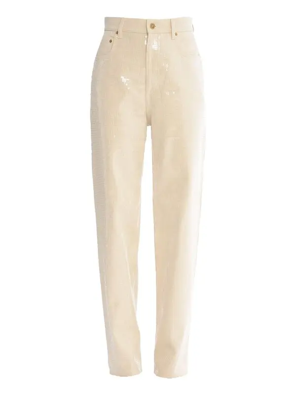 GOLDEN GOOSE Kim Sequined Pants - Ivory