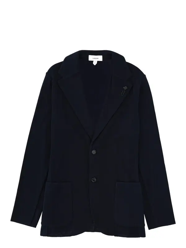 LARDINI Single-breasted Jacket With Pin - Blue