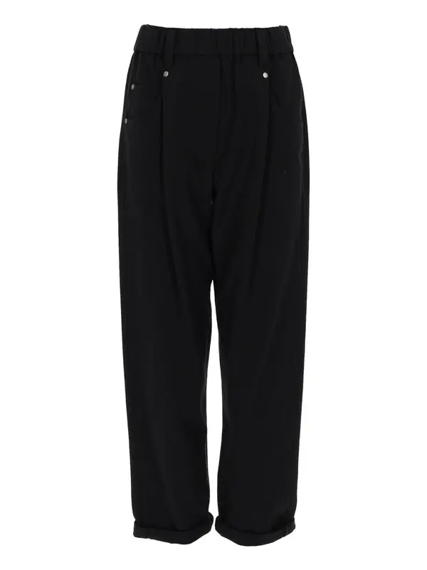 Brunello Cucinelli Cotton Pants - Black