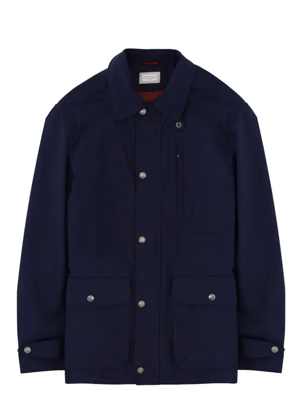 Brunello Cucinelli Wool Canvas Jacket - Blue