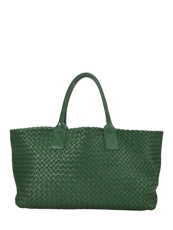 Bottega Veneta Intrecciato Cabat Tote - Green