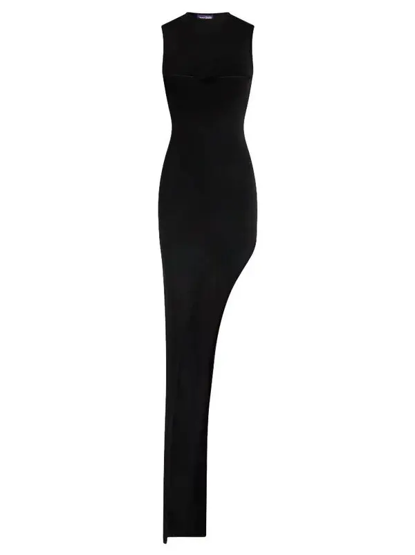 JEAN PAUL GAULTIER Long Asymmetrical Dress - Black