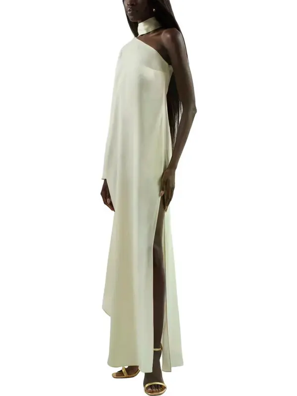 TALLER MARMO Florinda One-shoulder Slit Dress - Neutrals